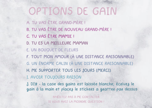 Grand jeu de la fete des meres - Carte fete des meres a gratter – My ...