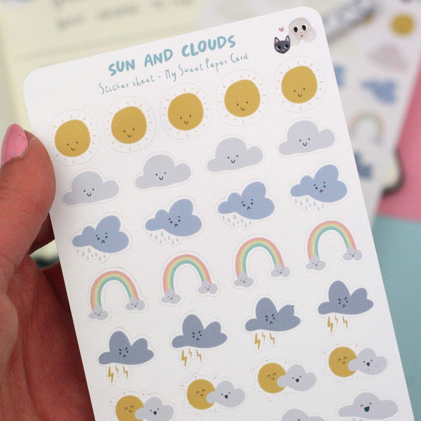 Cloud stickers - Weather stickers - Meteo planner stickers – My Sweet ...