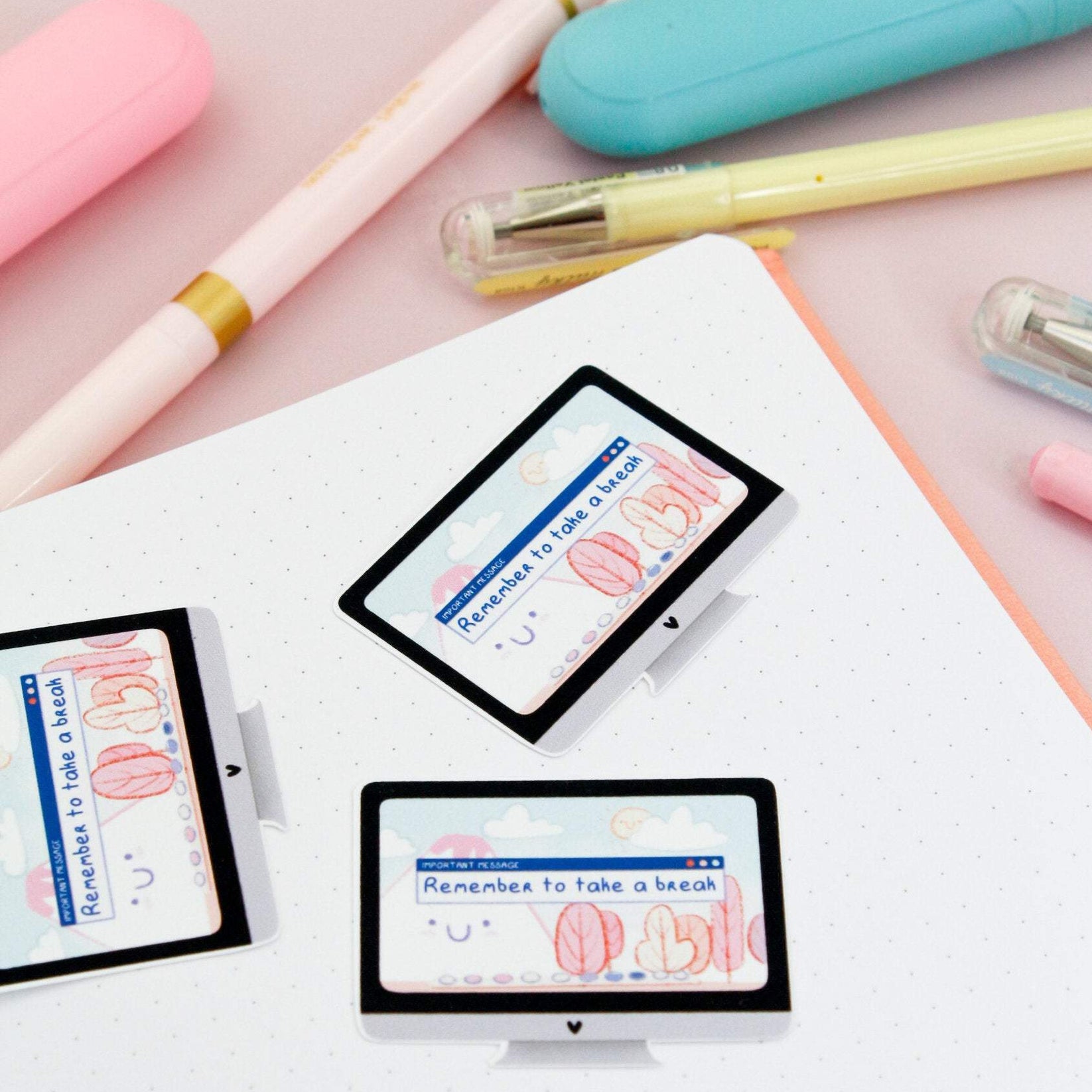 Take a break stickers - Motivational stickers - Positive affirmation s ...